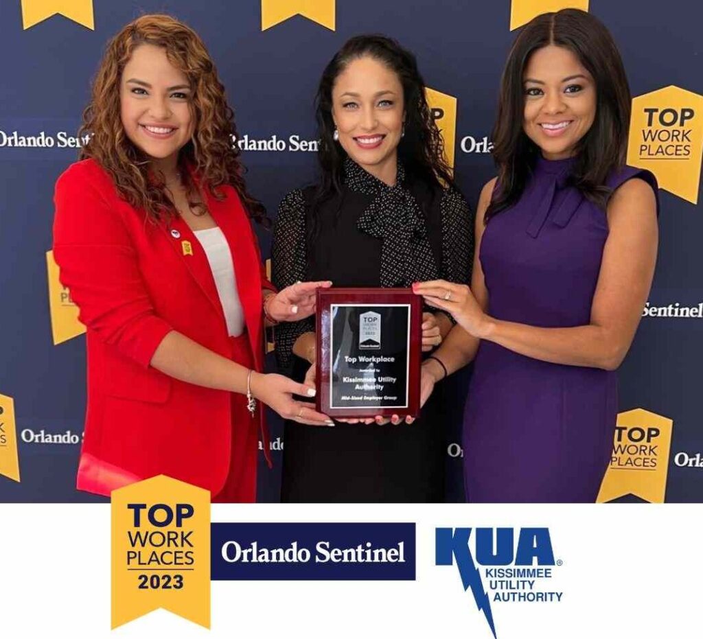 KUA Named Winner of 2023 Central Florida Top Workplaces Award by ...