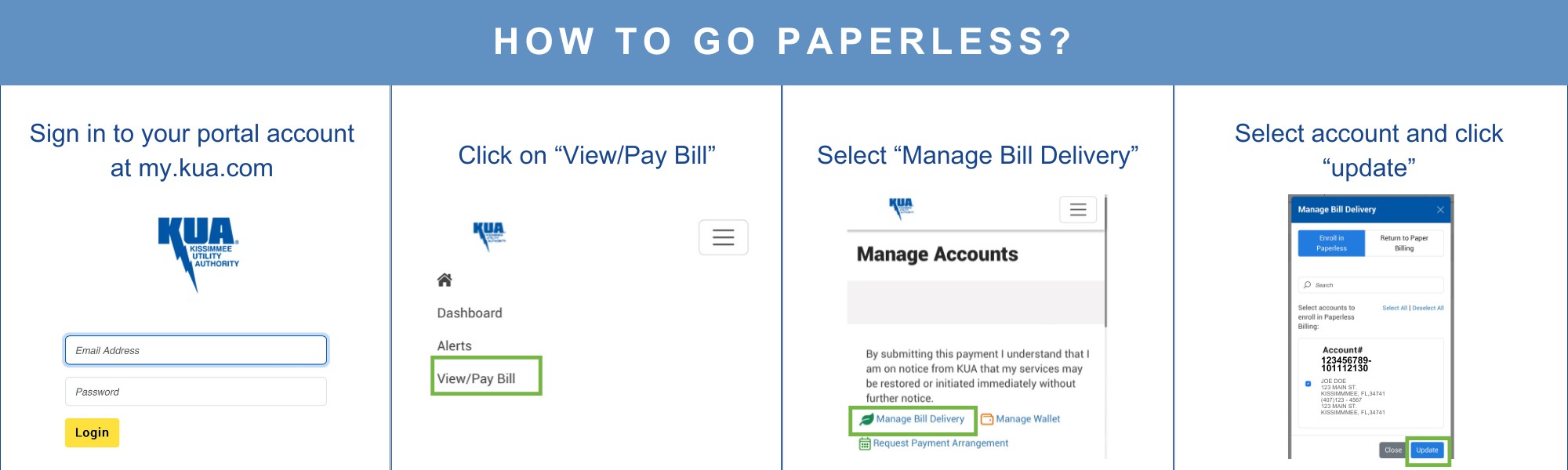 Go Green: Join KUA's Paperless Revolution! - Kissimmee Utility Authority